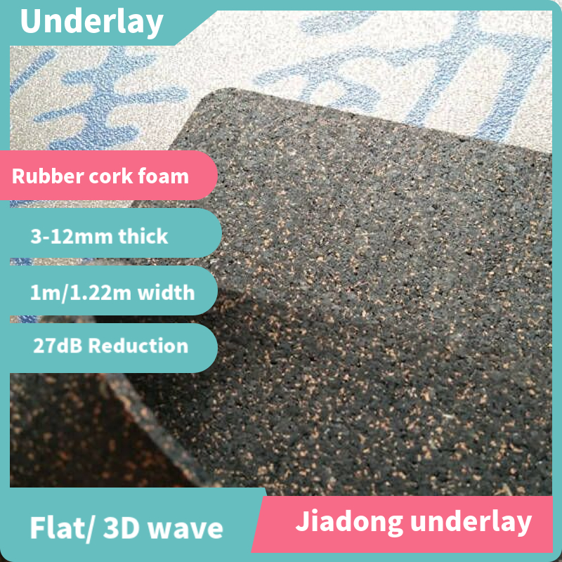 Rubber underlay, acoustic underlay, foam underlay, cork underlay, floor underlay, sound proofing mat